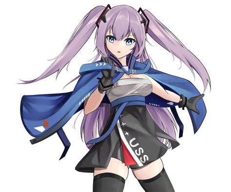 Safebooru 1girl Absurdres Azur Lane Black Gloves Blue Cape Blue Cloak