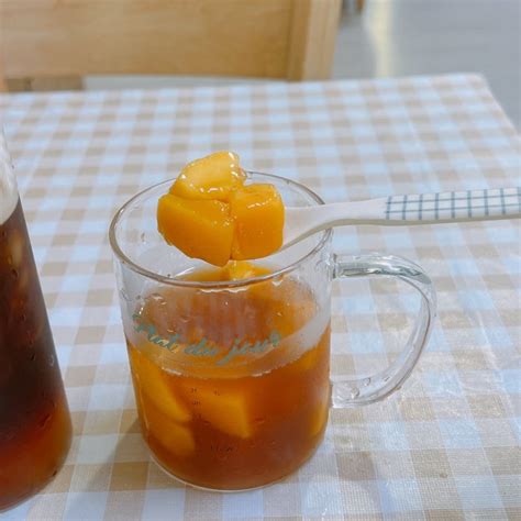 여름음료 홈카페 레시피 아샷추 아망추 만들기 아이스티 망고 추가 네이버 블로그