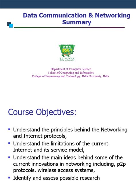 Data Communication And Networking Summary Pdf Osi Model Computer