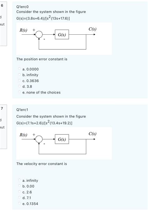 Solved Q1erc0 Consider The System Shown In The Figure