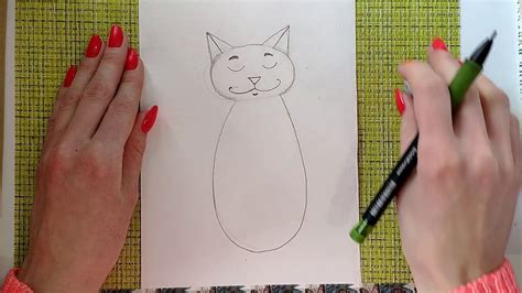 Рисуем с детьми весеннего котика Youtube