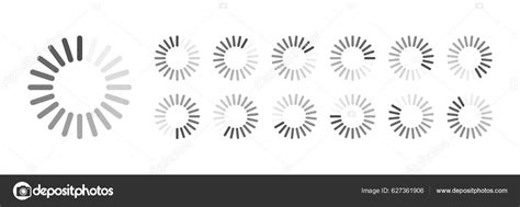 Circular Loading Buffering Icons Vector Video Ready Animation Gif All Stock Vector Image By