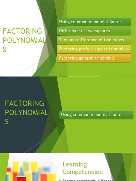 Factoring Polynomials Common Monomial Pdf Factorization Polynomial