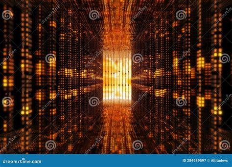 Abstract Representation Of Binary Code As Light Stock Illustration