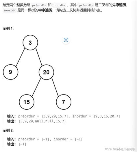 每日一题~前序中序遍历构造二叉树 csdn博客