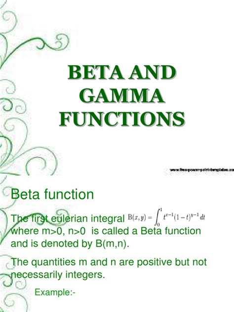 beta and gamma pdf function mathematics summation