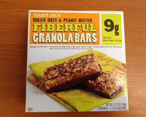 Taste Test Trader Joes Rolled Oats And Peanut Butter Fiberful Granola Bars
