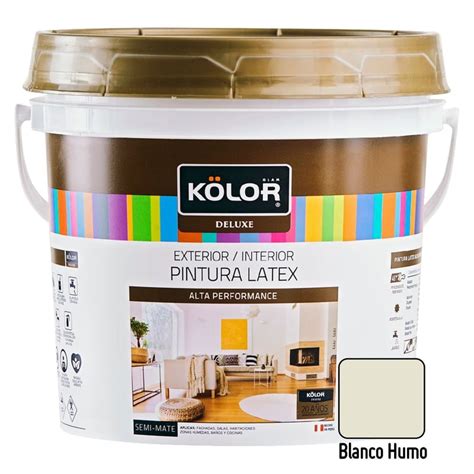 Pintura Kolor Deluxe Blanco Humo 1gl Sodimac Perú