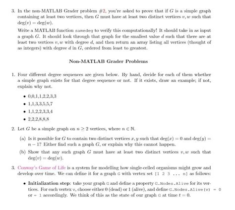 Solved 3 In The Non Matlab Grader Problem 2 Youre Asked