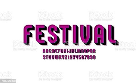 3d 모던 글꼴 영화 포스터에 대한 트렌디 한 알파벳 응축 된 문자와 숫자 벡터 일러스트 레이션 10eps 3차원 형태에 대한 스톡 벡터 아트 및 기타 이미지 Istock