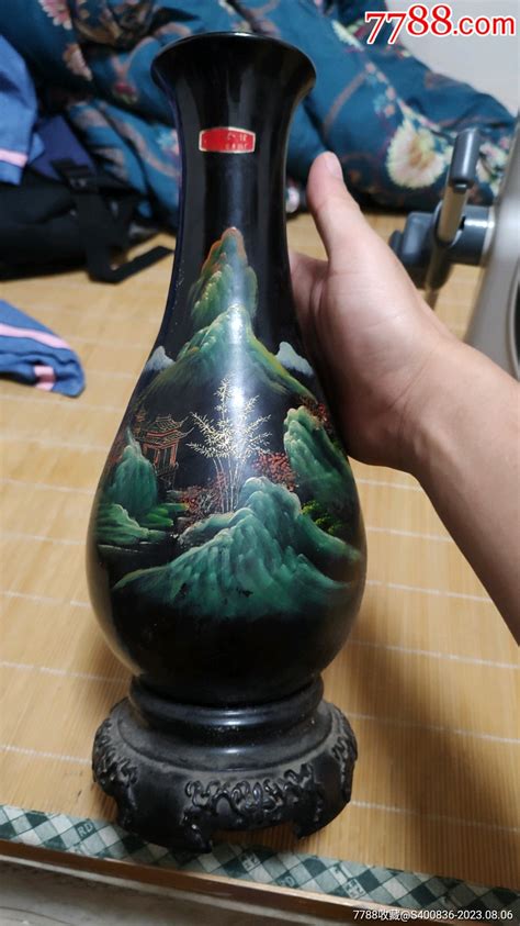 木胎漆器手绘八十年代创汇产品花瓶收藏摆放都不错包邮感兴趣的话点我想 花盆 花器 诚信第一杂货铺7788收藏 收藏热线