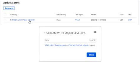 Alarm Dashboard — Paragon Active Assurance Documentation Documentation