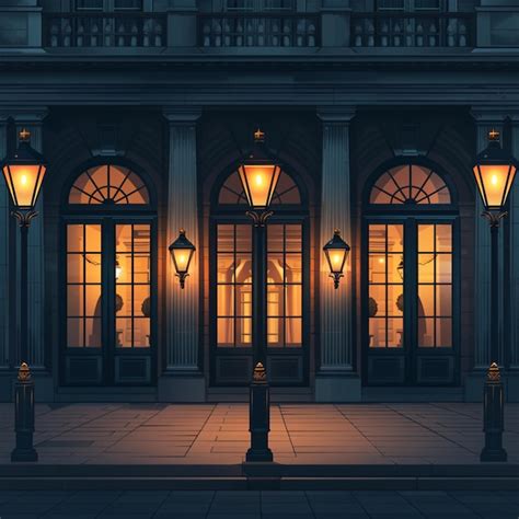 Premium Vector Vector Lighting Outdoor Garden Urban Fixture Flat Set Front Street Lamp Spot