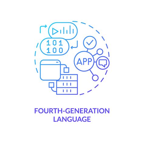 Fourth Generation Programming Language Blue Gradient Concept Icon Building For Specific Purpose