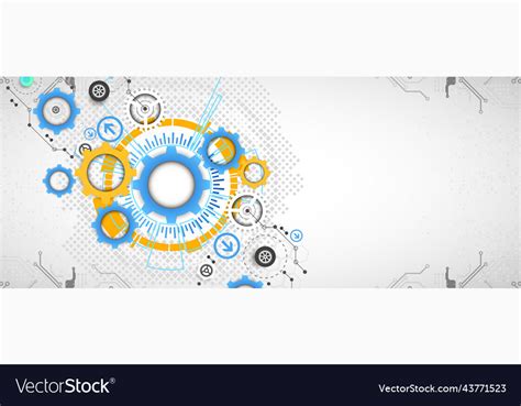 Abstract Technology Concept High Computer Color Vector Image