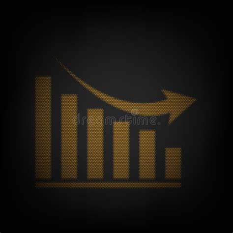 Declining Graph With Earth Vector Stained Glass Icon On White Stock