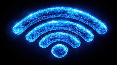 Digital Wifi Icon Dissolving Into Network Particles Symbolizing Global