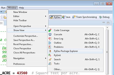 Using Eclipse With PyDev