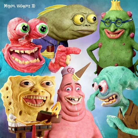 کارتون باب اسفنجی را اگر ترسناک می ساختند چگونه می شد؟ تصاویر