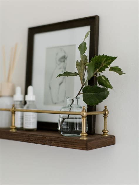 Brass Gallery Rail Shelf At Jennifer Dermody Blog