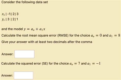 solved consider the following data set xi 112 3 yi 3 12 1 and the