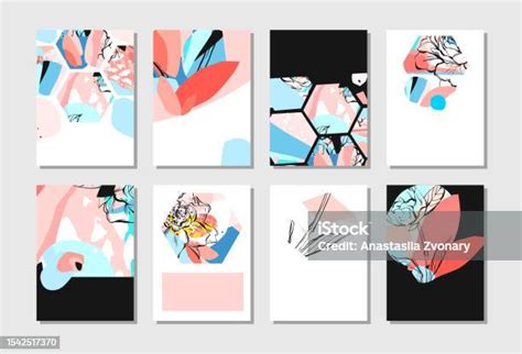 손으로 그린된 벡터 추상 크리에이 티브 날짜 카드 템플릿 컬렉션 그래픽 꽃 파스텔 색상에 집합 저장 특이 한 봄 손으로 만든 텍스처 결혼식 기념일 생일 파티 초대장 결혼식에