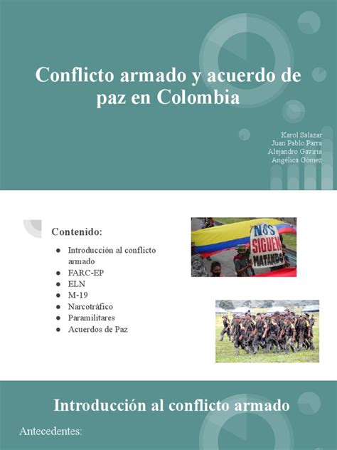 Conflicto Armado Pdf Colombia Guerras Civiles Basadas En La