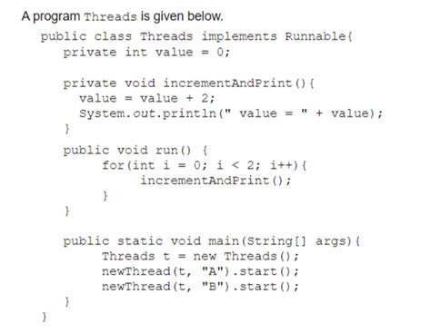 1 the program has thread interference problem