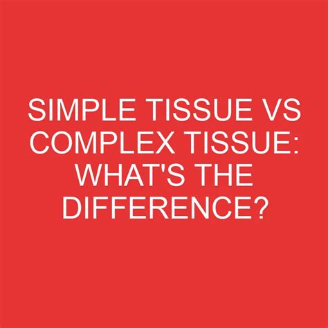 Simple Tissue Vs Complex Tissue Whats The Difference Differencess