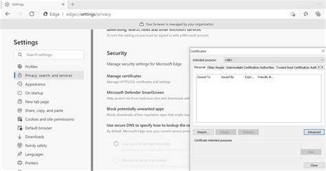 How To Remove Security Exceptions In Edge Microsoft Community