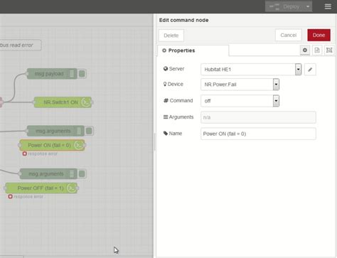 Node Red Simple Switch Error Node Red Hubitat