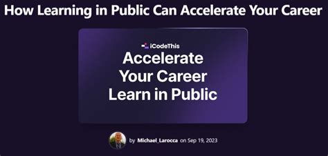 how to start your web development career in public michael larocca posted on the topic linkedin
