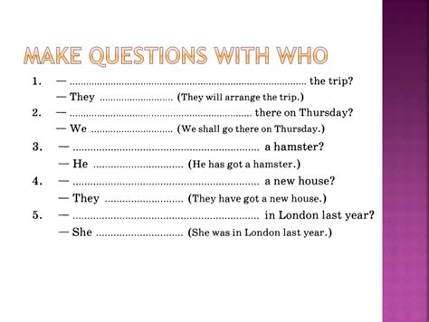 Questions With Who