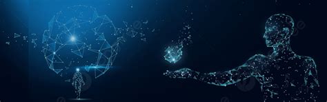 Ai 인공 지능 별이 빛나는 하늘 초상화 파란색 기술 배너 인공 지능 별이 빛나는 하늘 푸른 배경 일러스트 및 사진 무료 다운로드 Pngtree