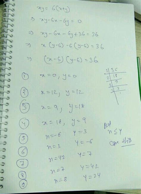 72 The Number Of Integer Positive Negative Or Zero Solutions Of With X Leq Y Is A 5