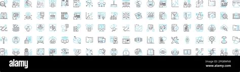 Data Management Vector Line Icons Set Data Management Storage