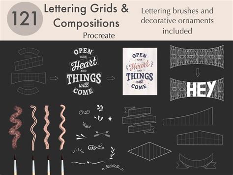 121 Lettering Grids And Compositions Procreate Lettering Brushes Procreate Grid Builder