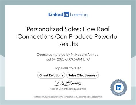 M Naeem Ahmed On Linkedin Certificate Of Completion