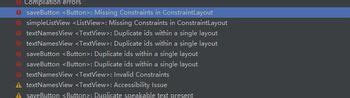 Answered Compilation Errors O SaveButton Missing Constraints In