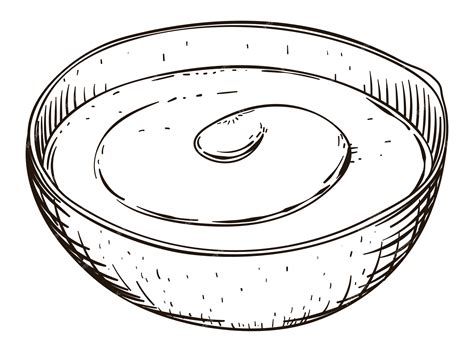 Premium Vector Design In Hand Drawn Style Of A Wooden Bowl Filled