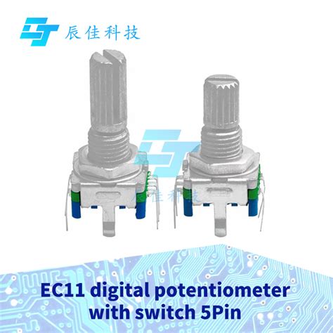 Rotary Encoder Encoder Switch Ec11 Audio Digital Potentiometer พร้อมสวิตช์ห้าขาความยาว 20 มม