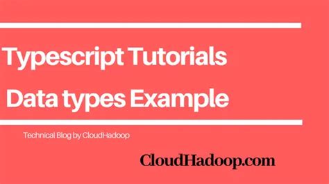 Typescript Datatypes Tutorials With Examples