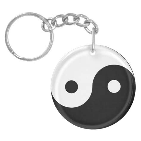 Ying Yang Key Chain Round Acrylic Keychain Keychain Key Ying Yang