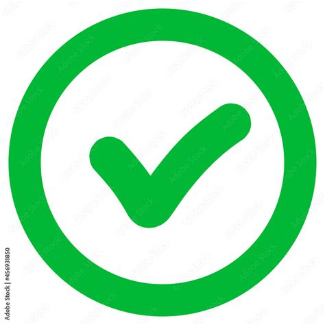 Green Tick Checkmark Correct Tick Yes Symbol Stock Vector Adobe Stock