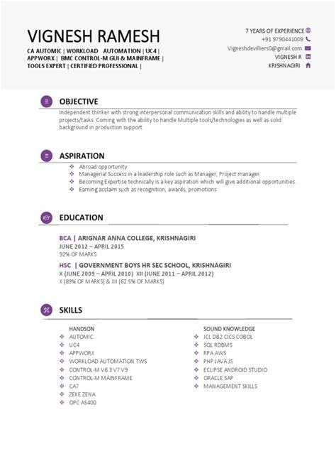 Vignesh R New Resume Pdf System Software Product Development