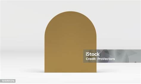 3d 곡선 벽 황금 금속 수직 스탠드 흰색 스튜디오 배경 벡터에 장식 요소 3차원 형태에 대한 스톡 벡터 아트 및 기타 이미지 3차원 형태 Charitable
