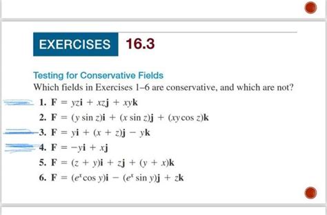Solved Testing For Conservative Fields Which Fields In Chegg