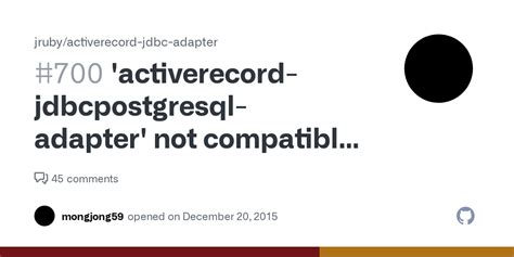 Activerecord Jdbcpostgresql Adapter Not Compatible With ActiveRecord Issue Jruby