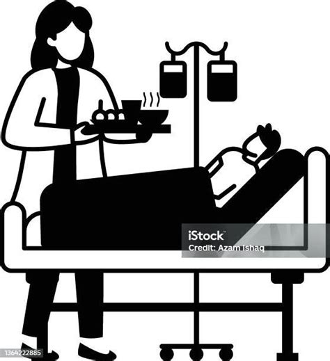 간호사 실무자 개념 의사 조수 또는 약사 벡터 아이콘 디자인 의료 및 의료 현장 기호 질병 진단 기호 의사 및 환자 문자 스톡 일러스트 간호사에 대한 스톡 벡터 아트 및