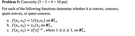 solved problem 5 convexity 3 3 4 10pts for each of the